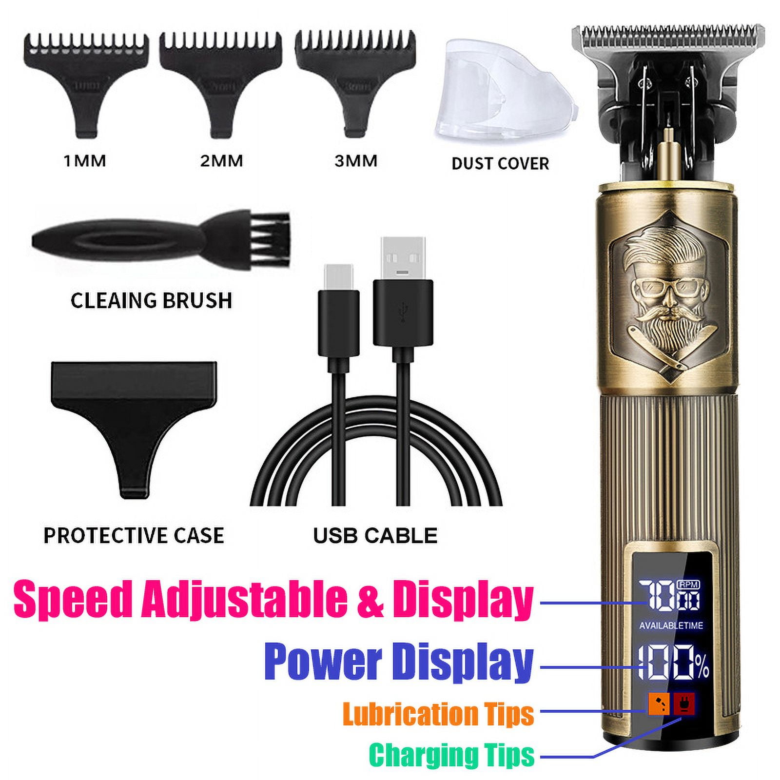 Carving Hair Clipper Professional Hair Cutting Machine Barber ...