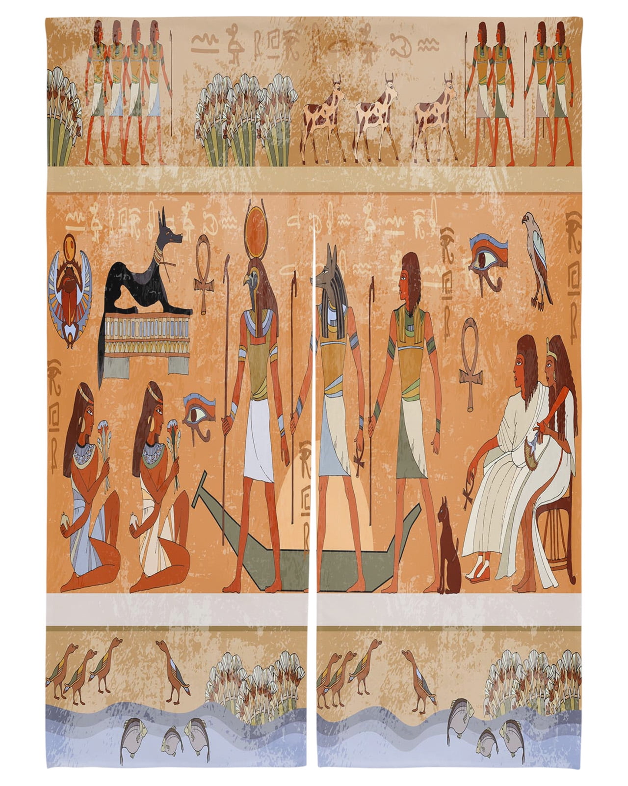 Carving Mural Retro Ancient Door Curtain Japanese Style Partition ...