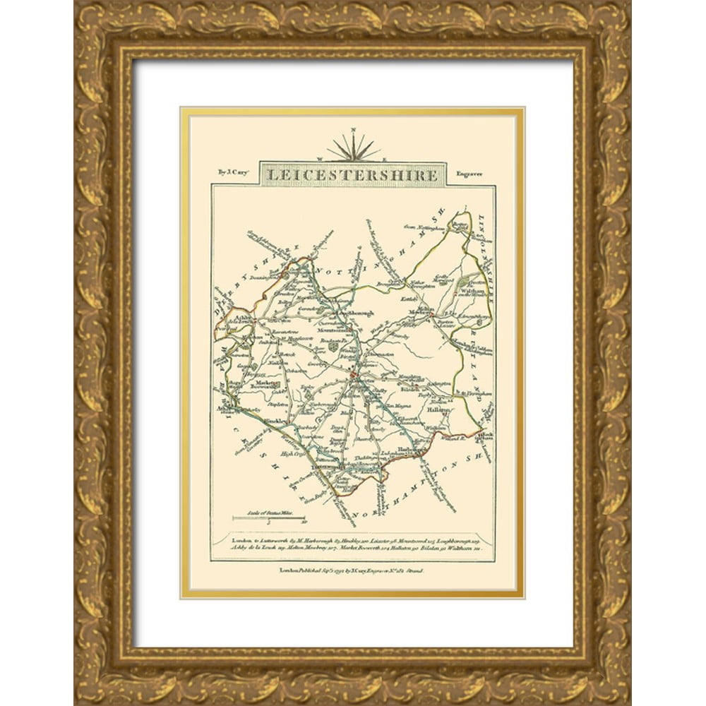 Cary 11x14 Gold Ornate Wood Framed with Double Matting Museum Art Print ...