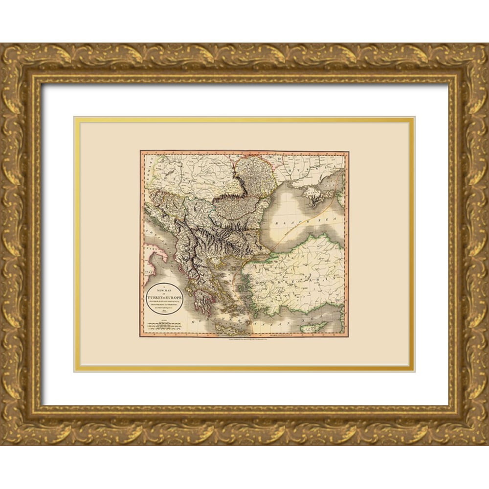 Cary 24x19 Gold Ornate Wood Framed with Double Matting Museum Art Print ...