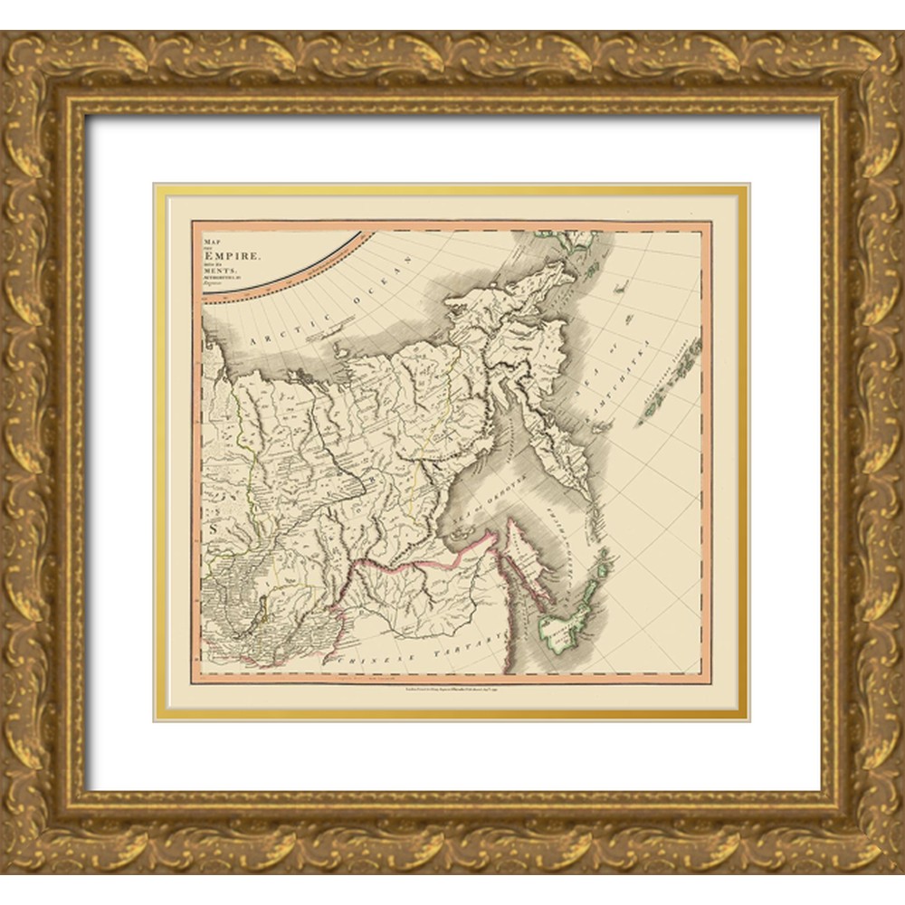 Cary 28x26 Gold Ornate Wood Framed with Double Matting Museum Art Print ...