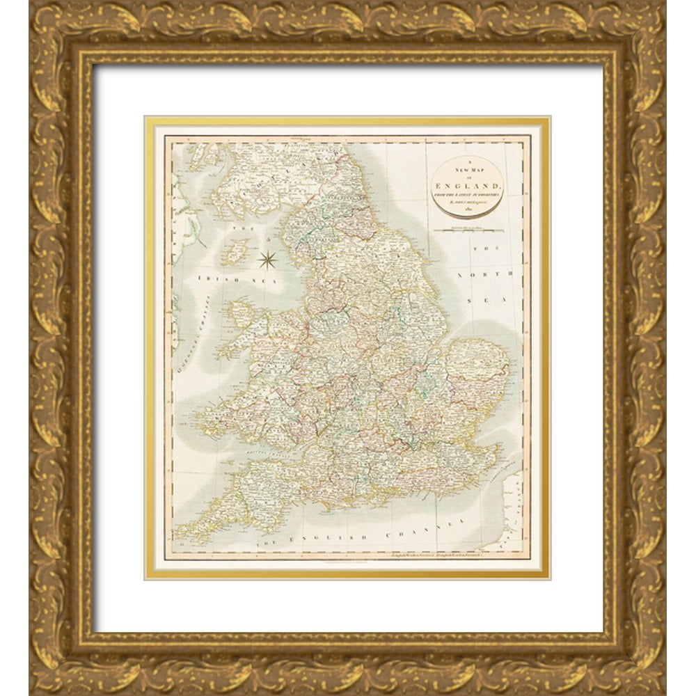 Cary, John 12x13 Gold Ornate Wood Framed with Double Matting Museum Art ...