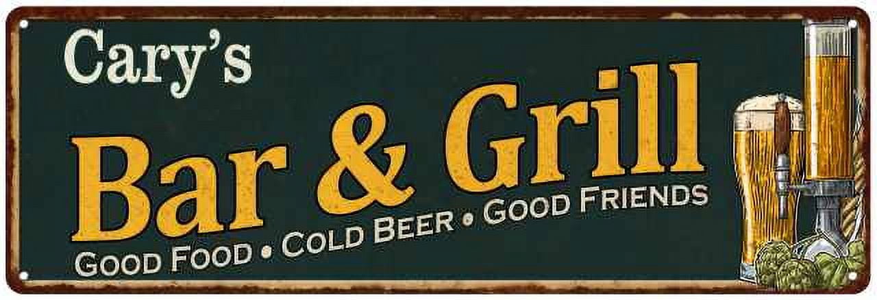 Cary's Bar and Grill Gift Sign Man Cave Decor 6x18 Gift 206180055048 ...