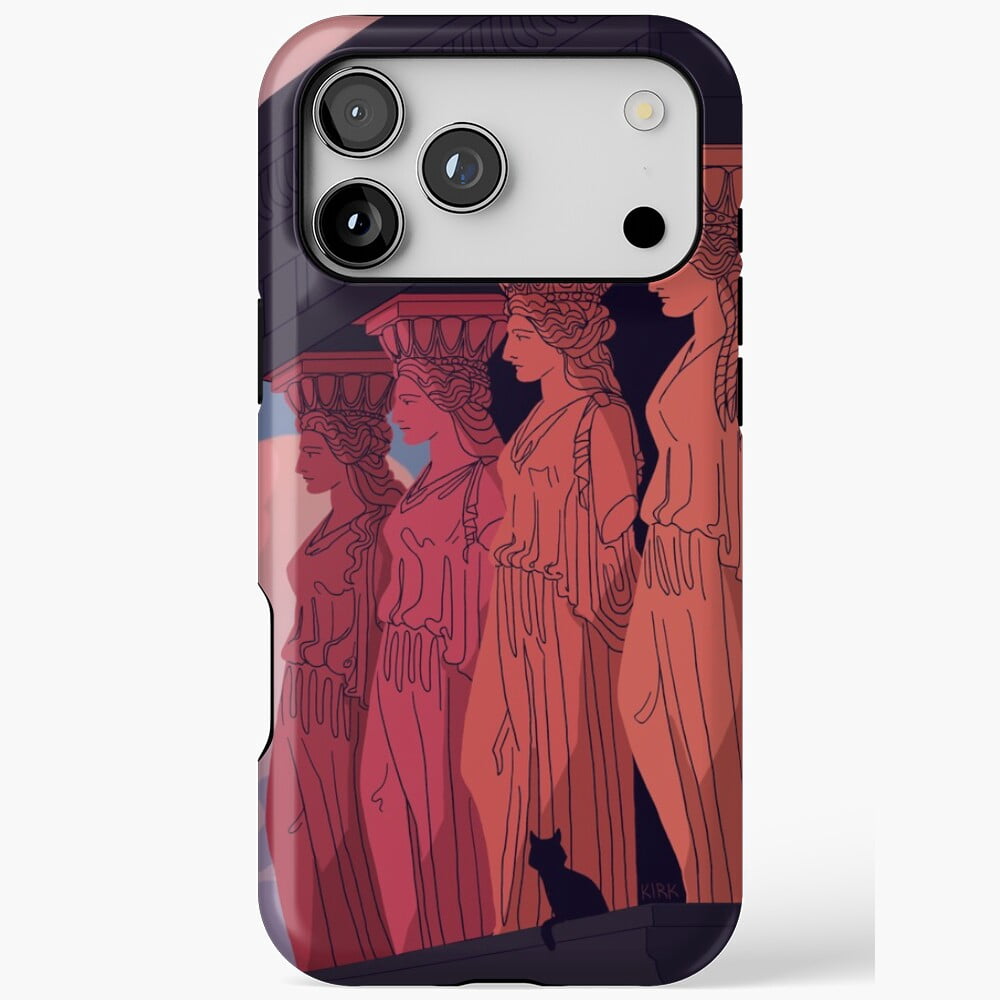 Caryatids at Dusk Ancient Greece Stone Statue Classic Case for iPhone ...