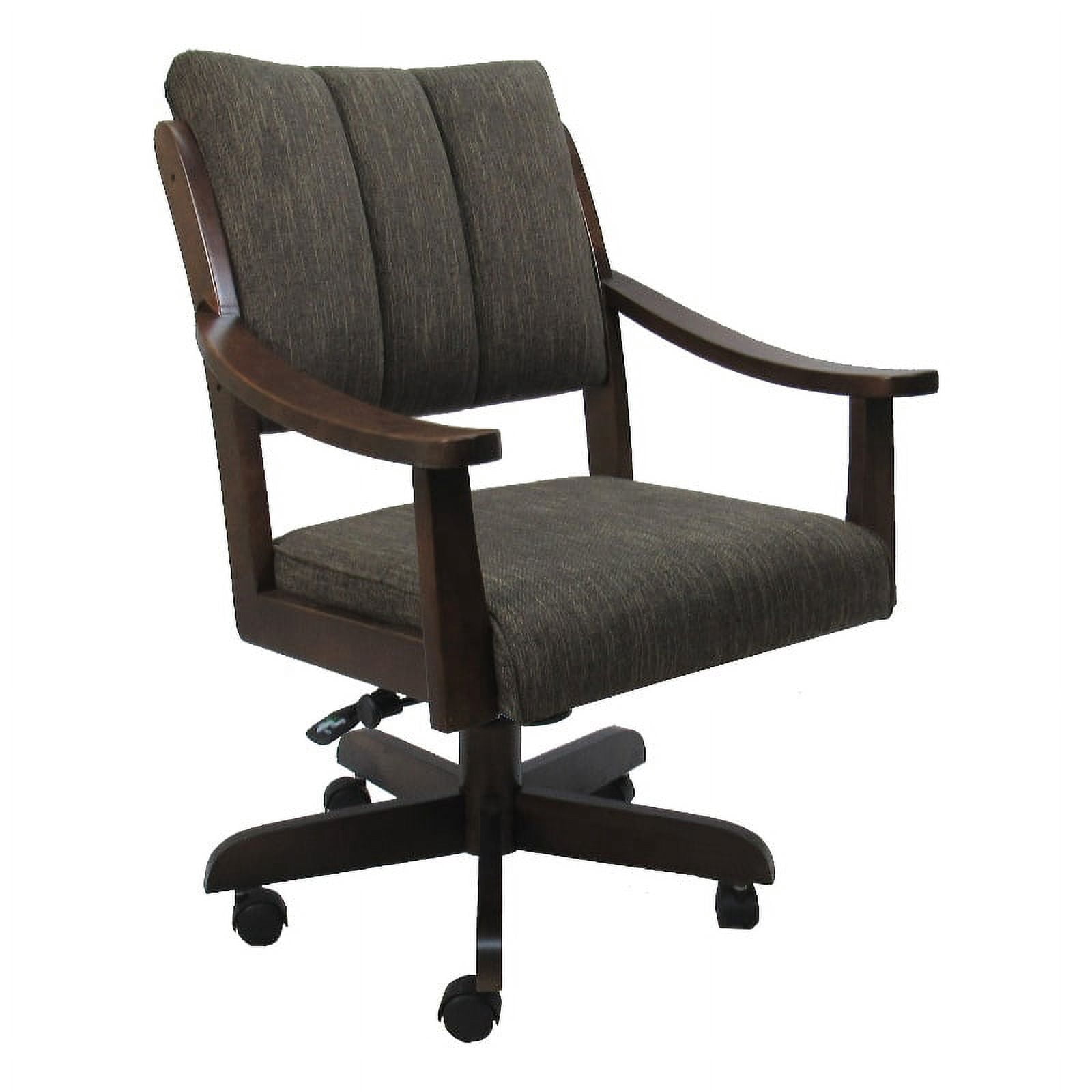 Casa Caster Solid Wooden Dining Chair with Rollers - Sanora Brown ...