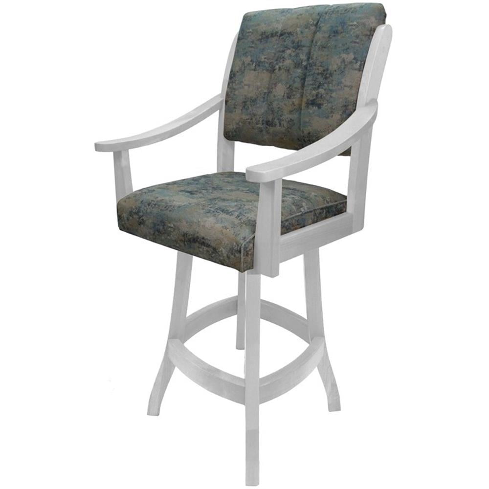 Casa Counter 26" Solid Wood Bar Stool - Poet Sky (Blue) on White ...