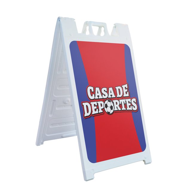 Casa De Deportes 24" x 36" Double Sided A-Frame Sidewalk Sign, Includes ...