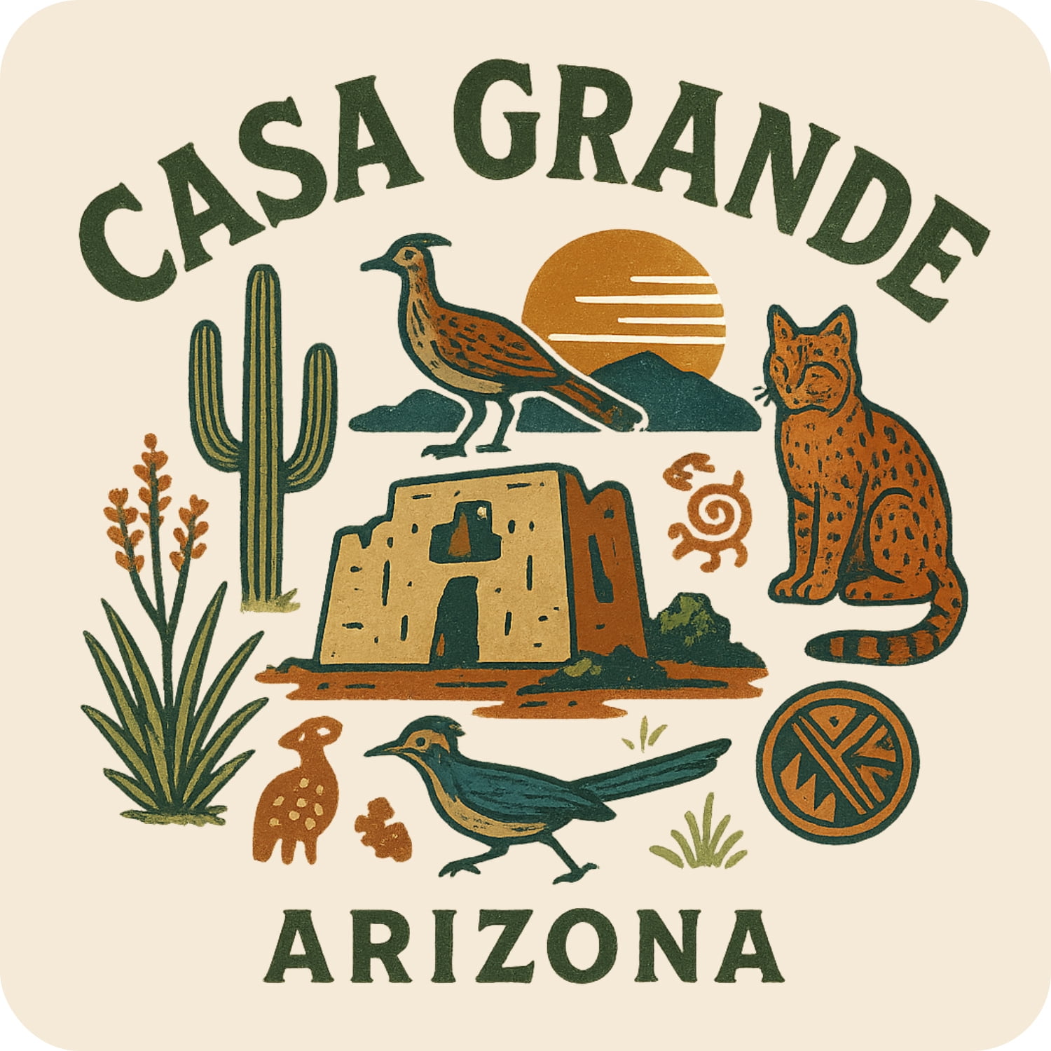 Casa Grande Arizona Keepsakes Souvenir Vinyl Sticker – Destination ...