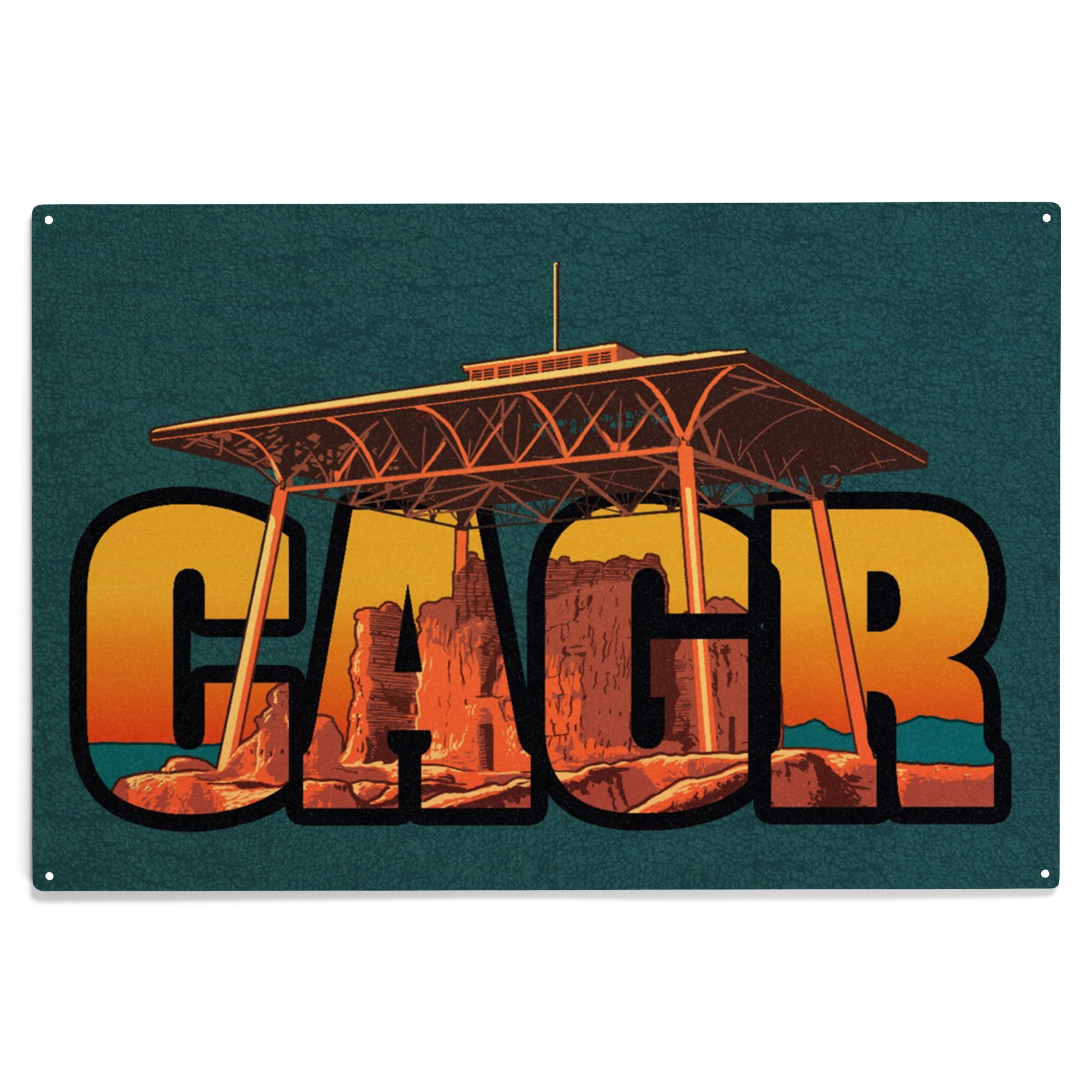 Casa Grande National Monument, Arizona, Typography and Ruins Birch Wood ...