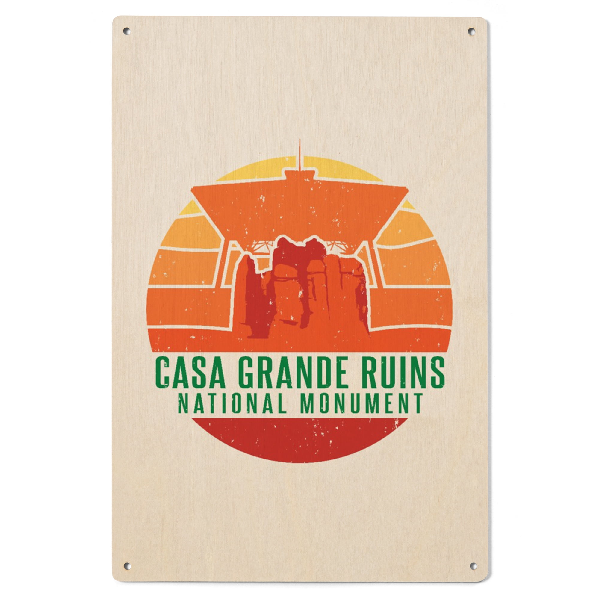 Casa Grande Ruins National Monument, Arizona, Sun Contour Birch Wood ...