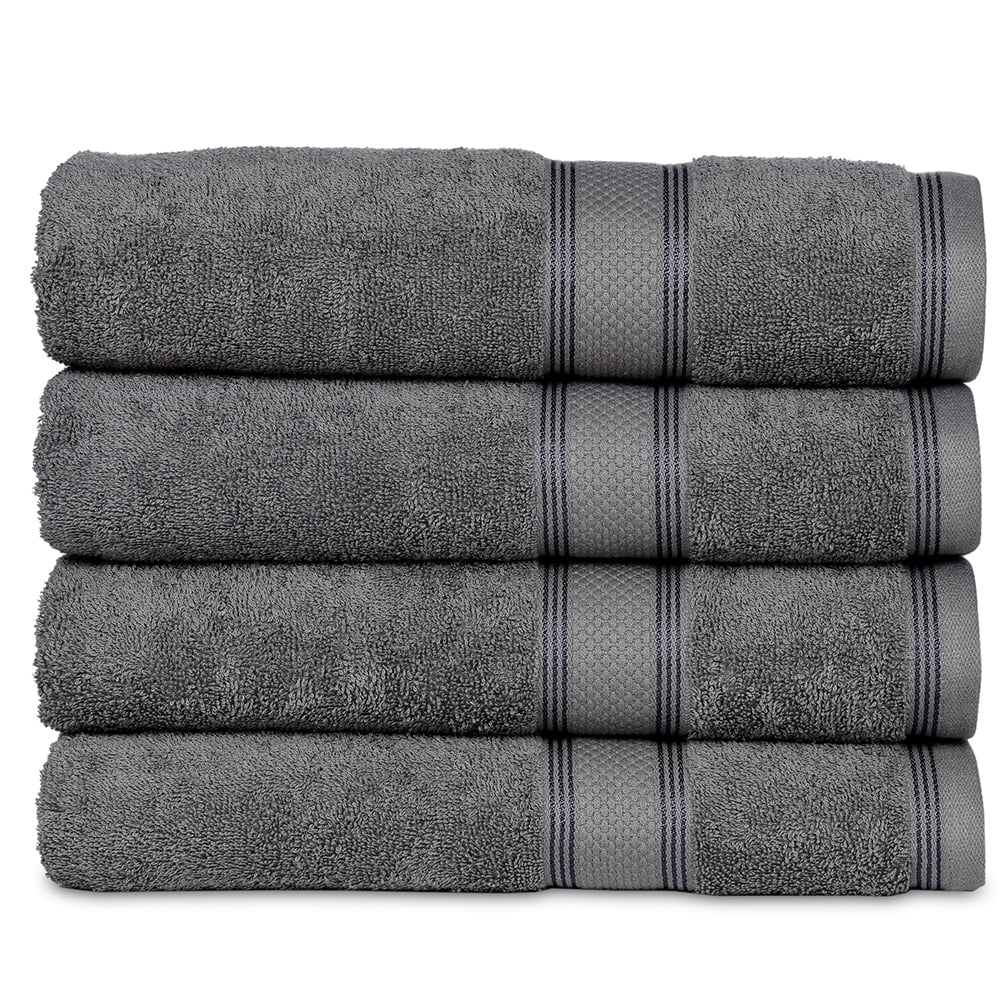 Casa Lino 4Pc Premium Bath Towels (100% Cotton, 400GSM, Ultra Soft ...