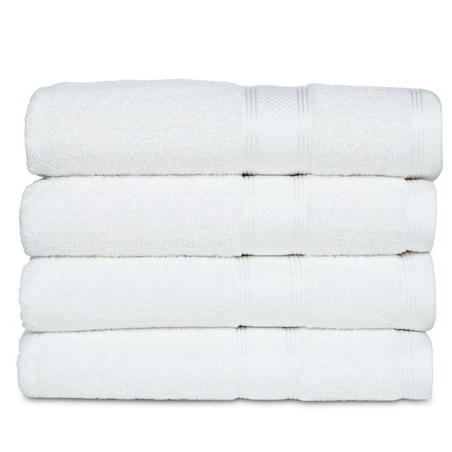 Casa Lino Large 4 Pack Bath Towels, 100% Cotton, Lightweight & Highly ...