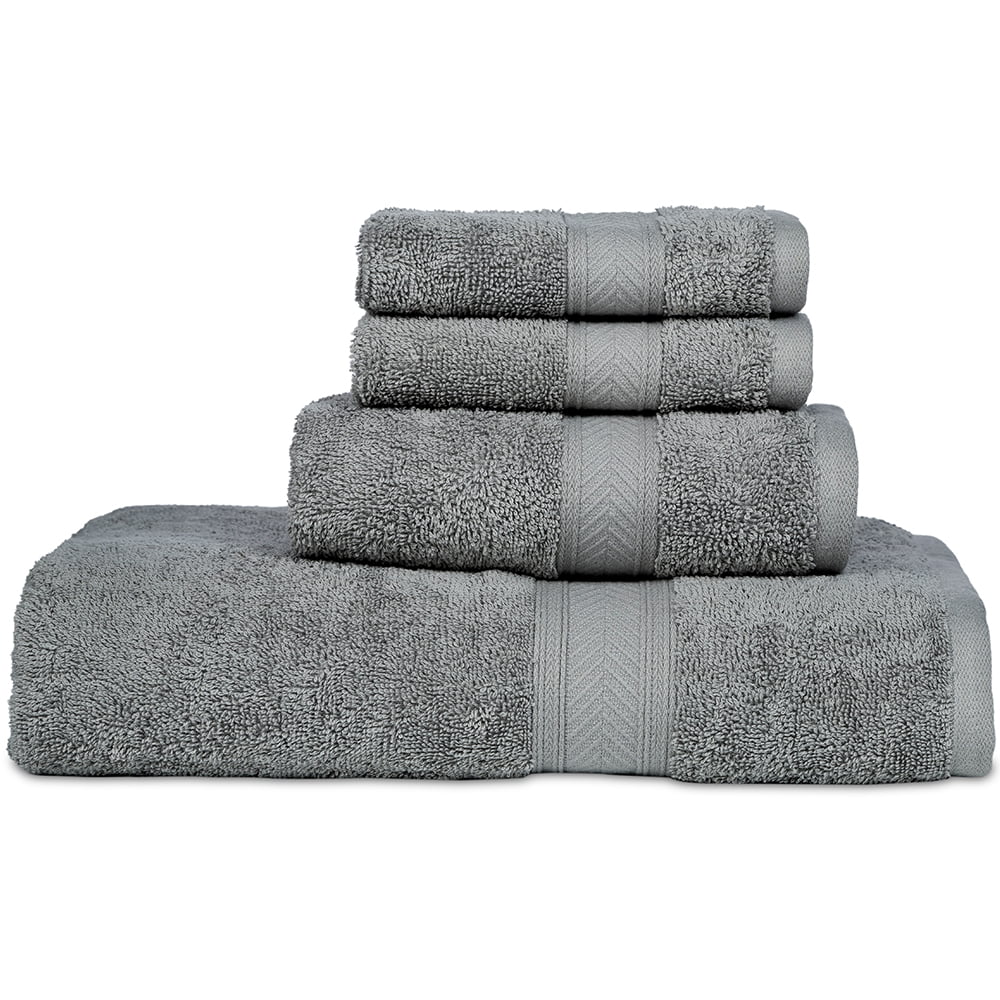 Casa Lino 4Pc Bath Towel Set | 100% Cotton, 1 Bath Towel, 2 Wash Cloth ...