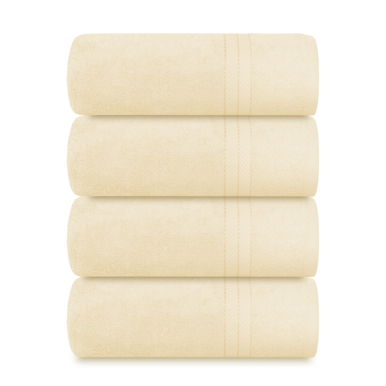 Casa Lino 4Pc Premium Bath Towels (54" x 27") - 100% Cotton, 400GSM ...