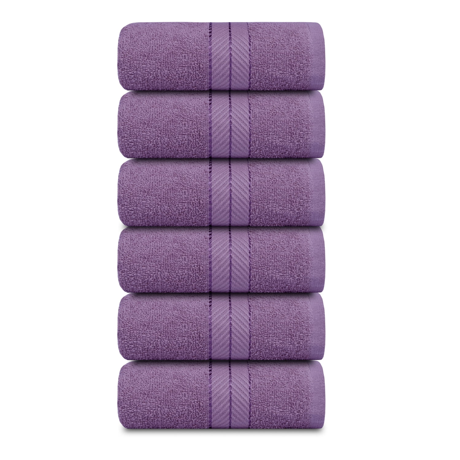 Casa Lino 6Pc Hand Towels for Gym & Spa (24" x 16") 100% Cotton, 400GSM ...