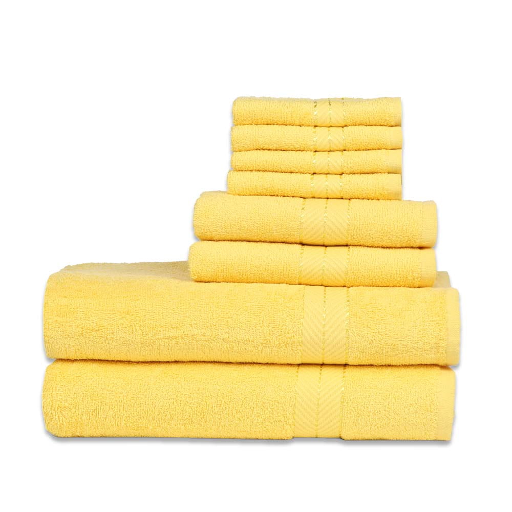 Casa Lino 8Pc Premium Bath Towel Set (2 Bath Towels, 4 Washcloths, 2 ...
