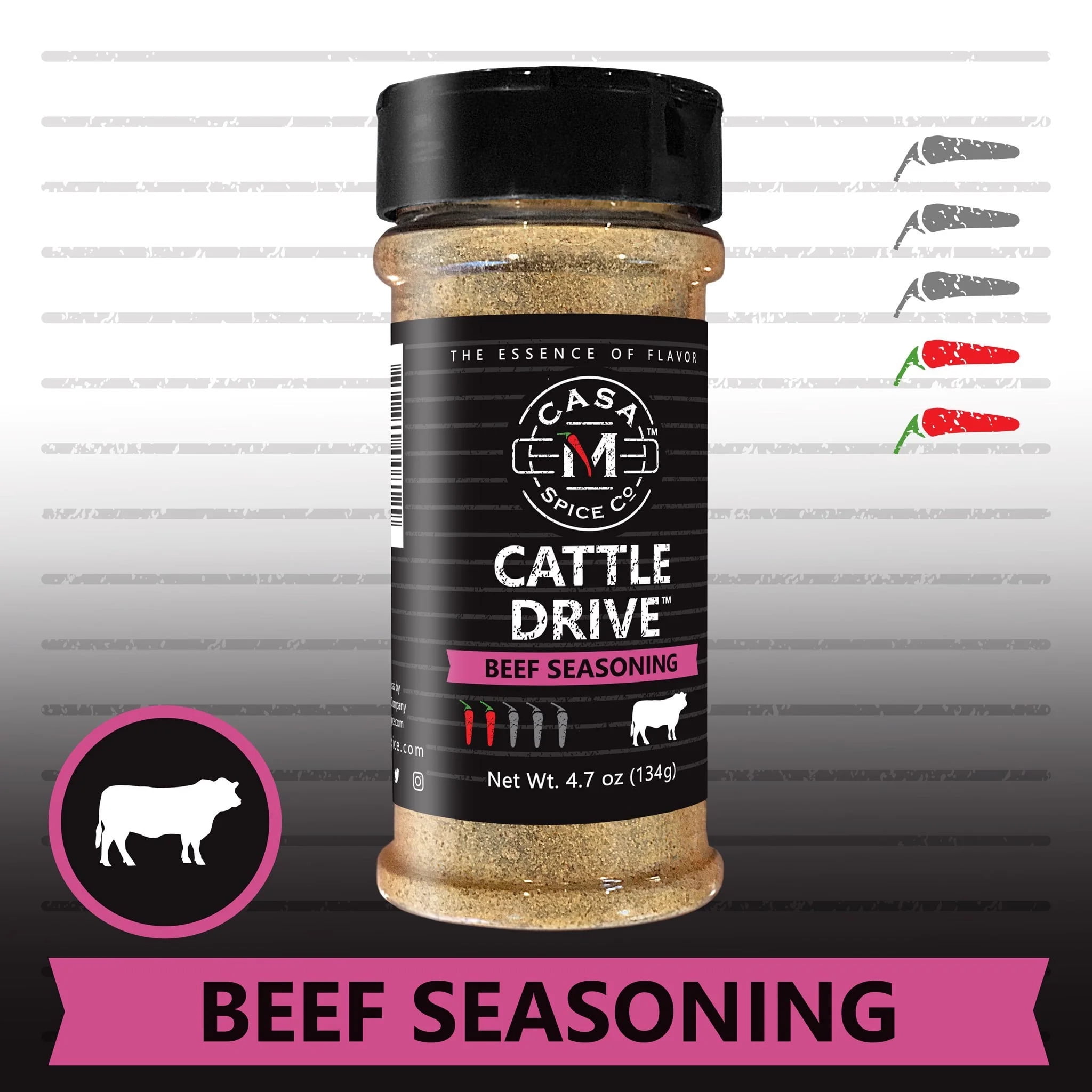 Casa M Spice Co® Cattle Drive® Beef Seasoning — Gourmet Steak Rub Rib ...