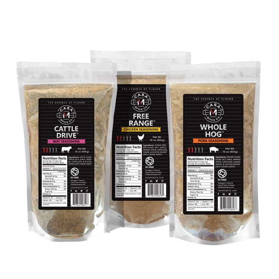 Casa M Spice Co TGF4 Ranch Pack - BBQ Set, Low Sodium, No MSG Grill ...