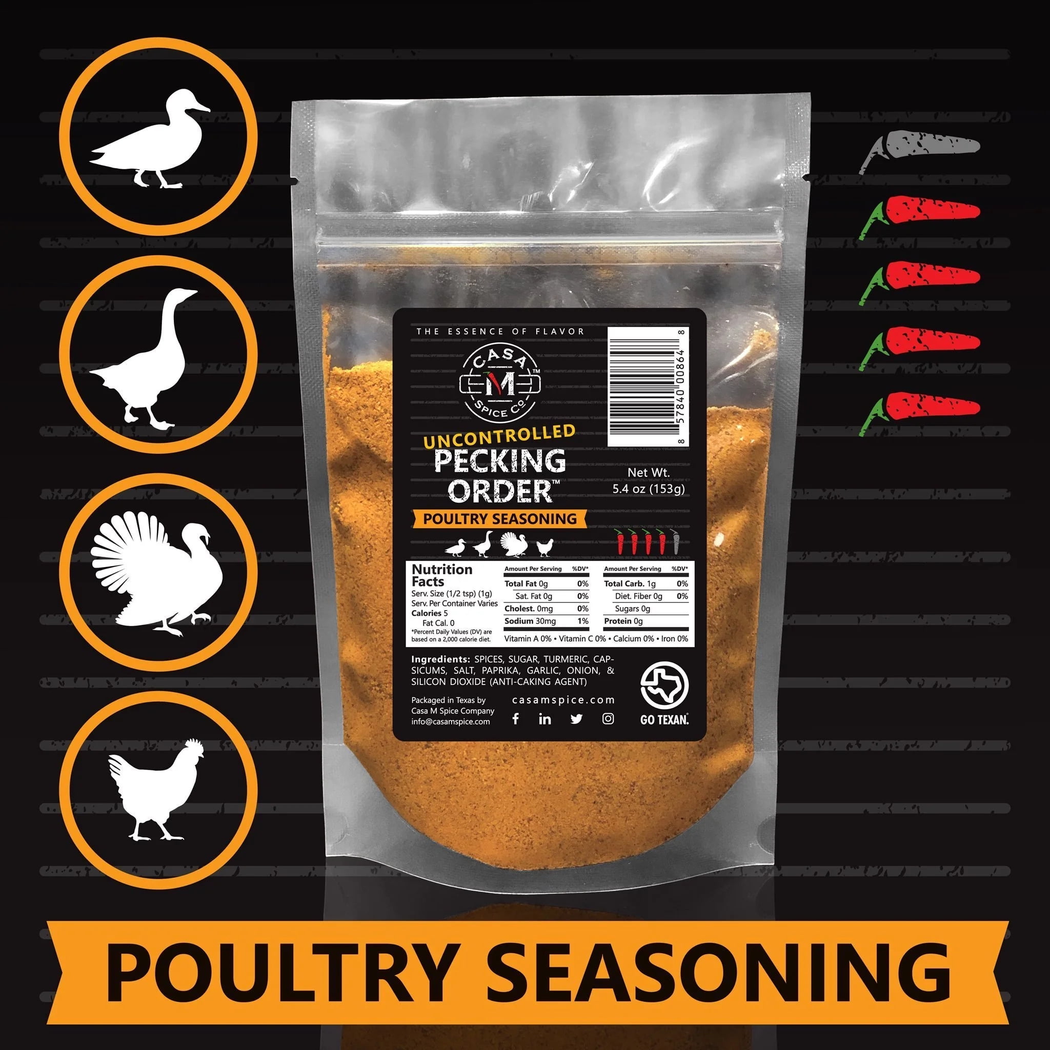 Casa M Spice Co® Uncontrolled Pecking Order® Poultry Seasoning ...