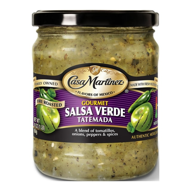 Casa Martinez Medium Fire Roasted Tatemada Salsa Verde, 16 oz - Walmart.com