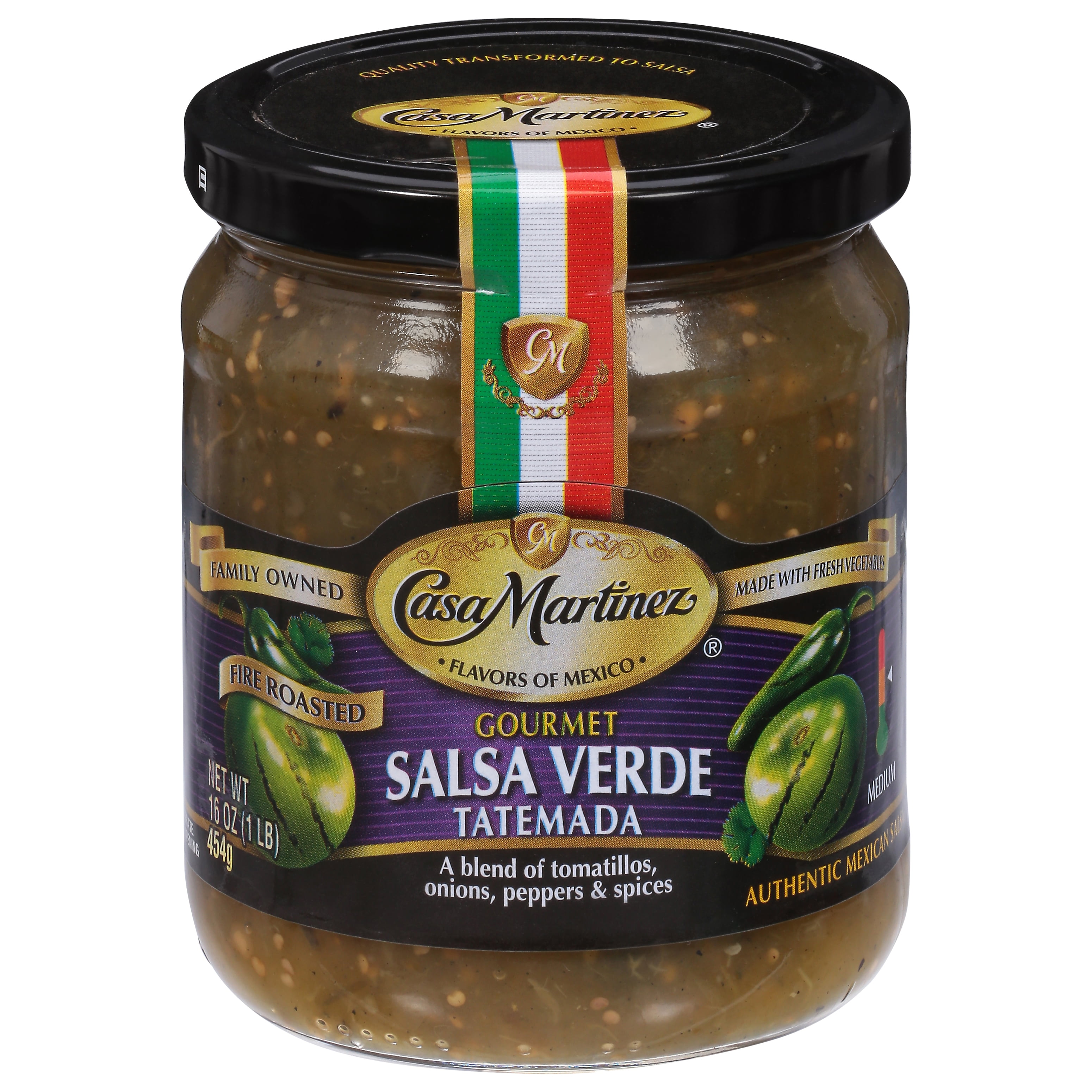 Casa Martinez Salsa Tatemada Green Fire Roasted 16 oz (Pack of 6 ...