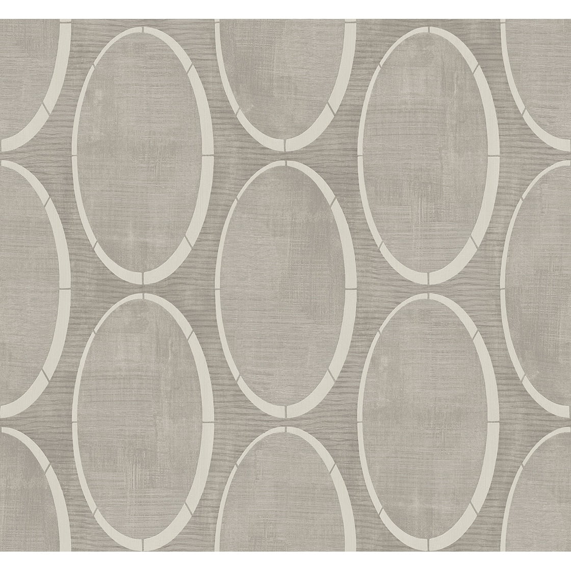 Casa Mia Distressed Oval Paper Non-Pasted Wallpaper Roll Dark Grey 27'L ...