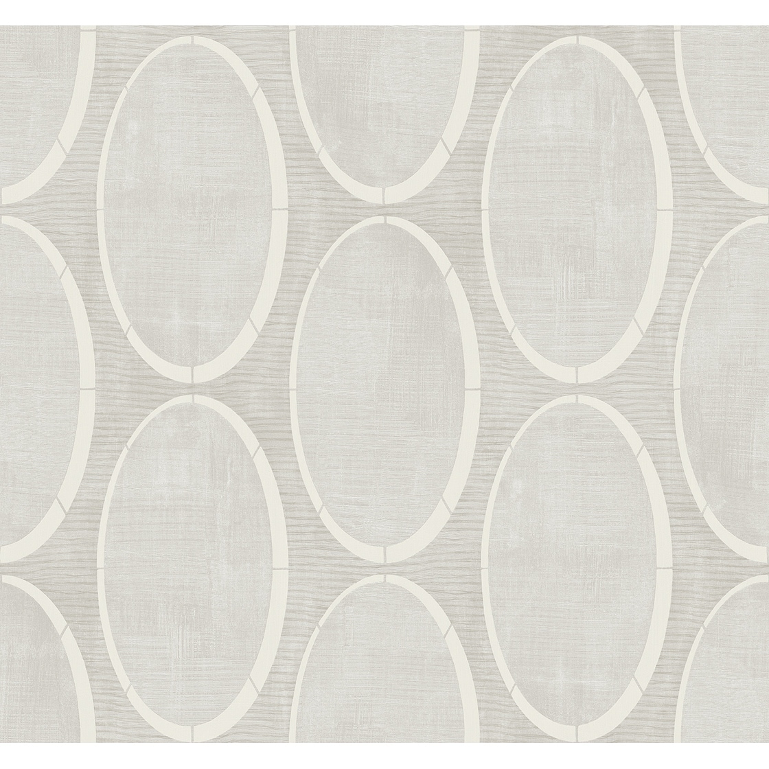 Casa Mia Distressed Oval Paper Non-Pasted Wallpaper Roll Soft Grey 27'L ...