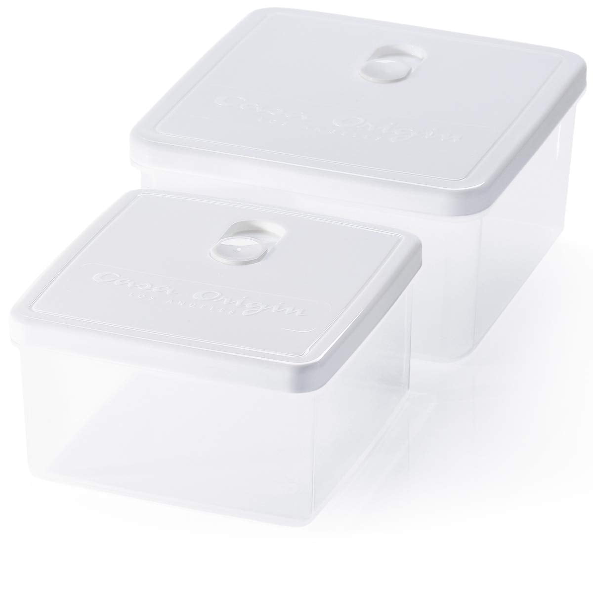 Casa Origin Microwavable Food Containers with Lid, 2 Pieces - Square ...