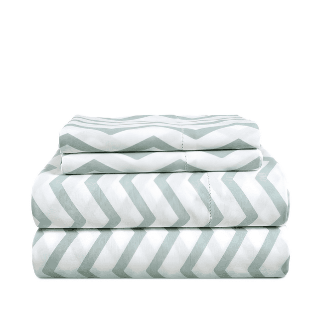 Casa Platino 100 Cotton 4 Piece Pure Percale Queen Size Bed Sheets Set