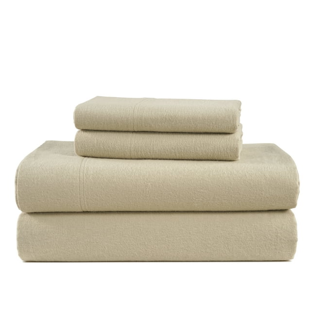 Casa Platino 100% Cotton Flannel Bed Sheet Set 4 Piece Deep Pocket ...