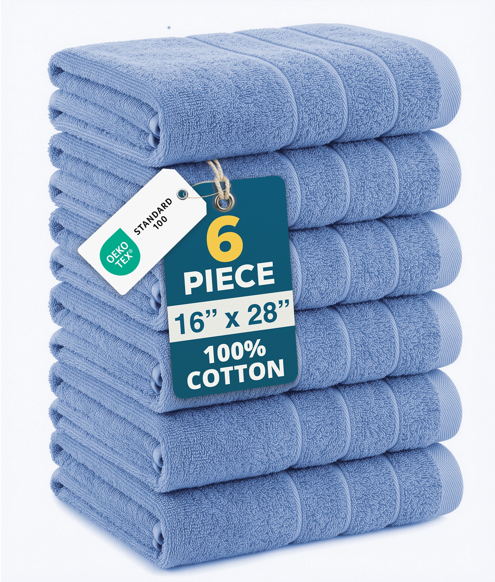 Casa Platino, Hand Towels, 16"x28" Cotton Set, Ultra Soft Absorbent ...
