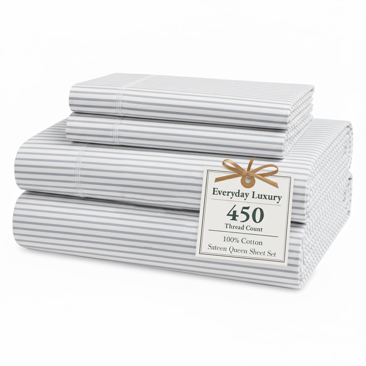 Free Shipping! Casa Platino 100% Cotton Queen Sheet Set, 450 Thread ...