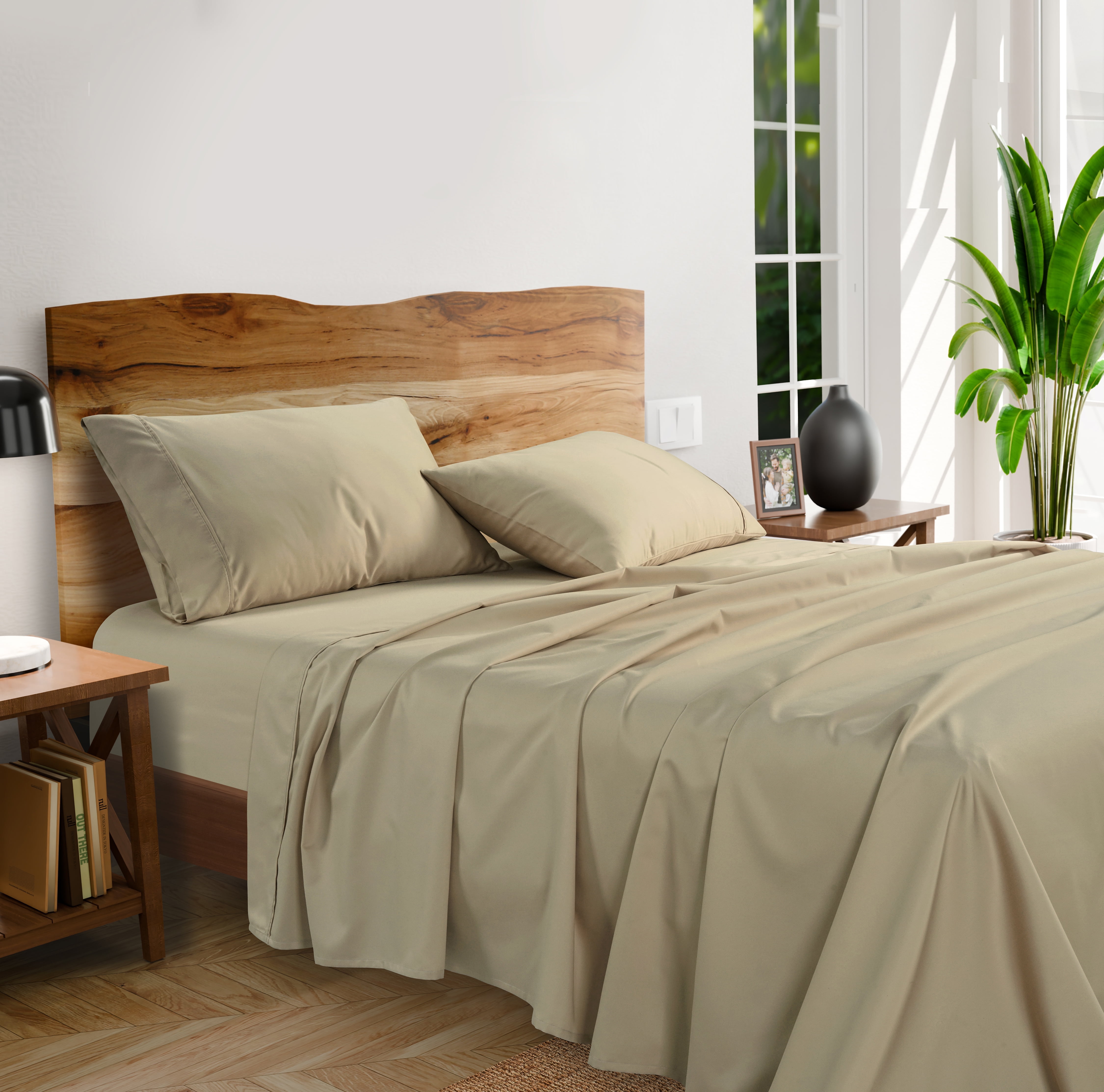 Casa Platino 100% Cotton 3 Piece Percale Twin Size Bed Sheets Set, Fits ...