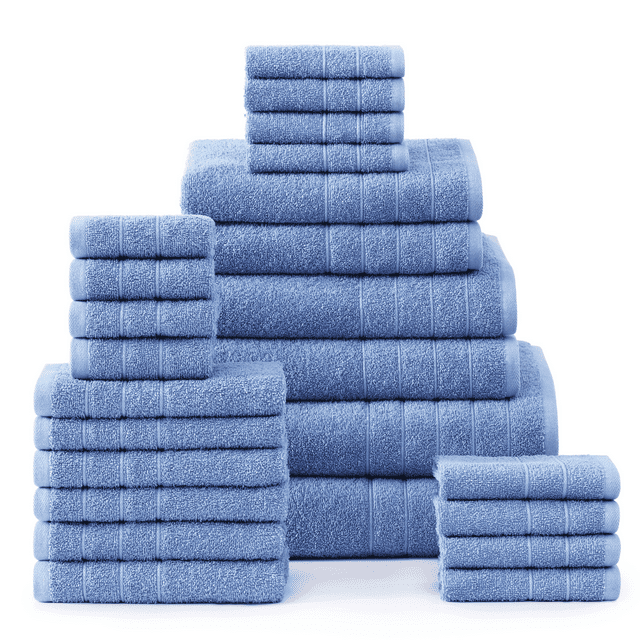 Casa Platino Premium Quality 24Piece Cotton Towel Set, Various Sizes ...