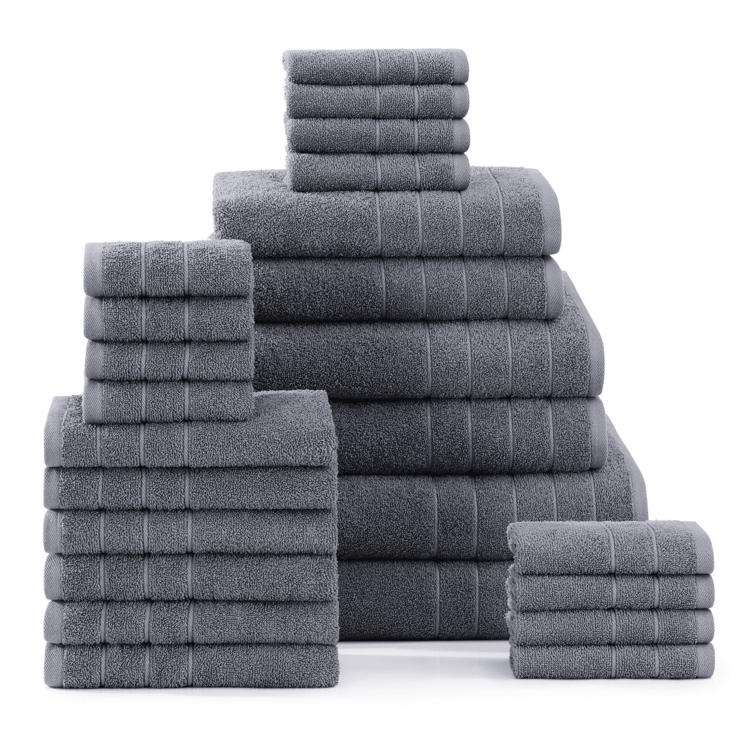 Casa Platino 24 Piece Wash Coths, 100% Cotton Luxury Hotel Plush ...