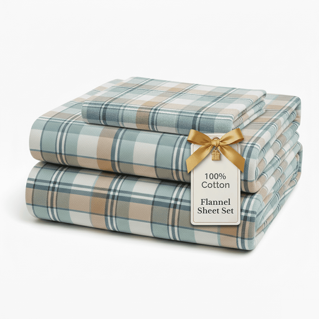 Casa Platino White Cotton Flannel Bed Sheet Set Twin with Deep Pockets ...