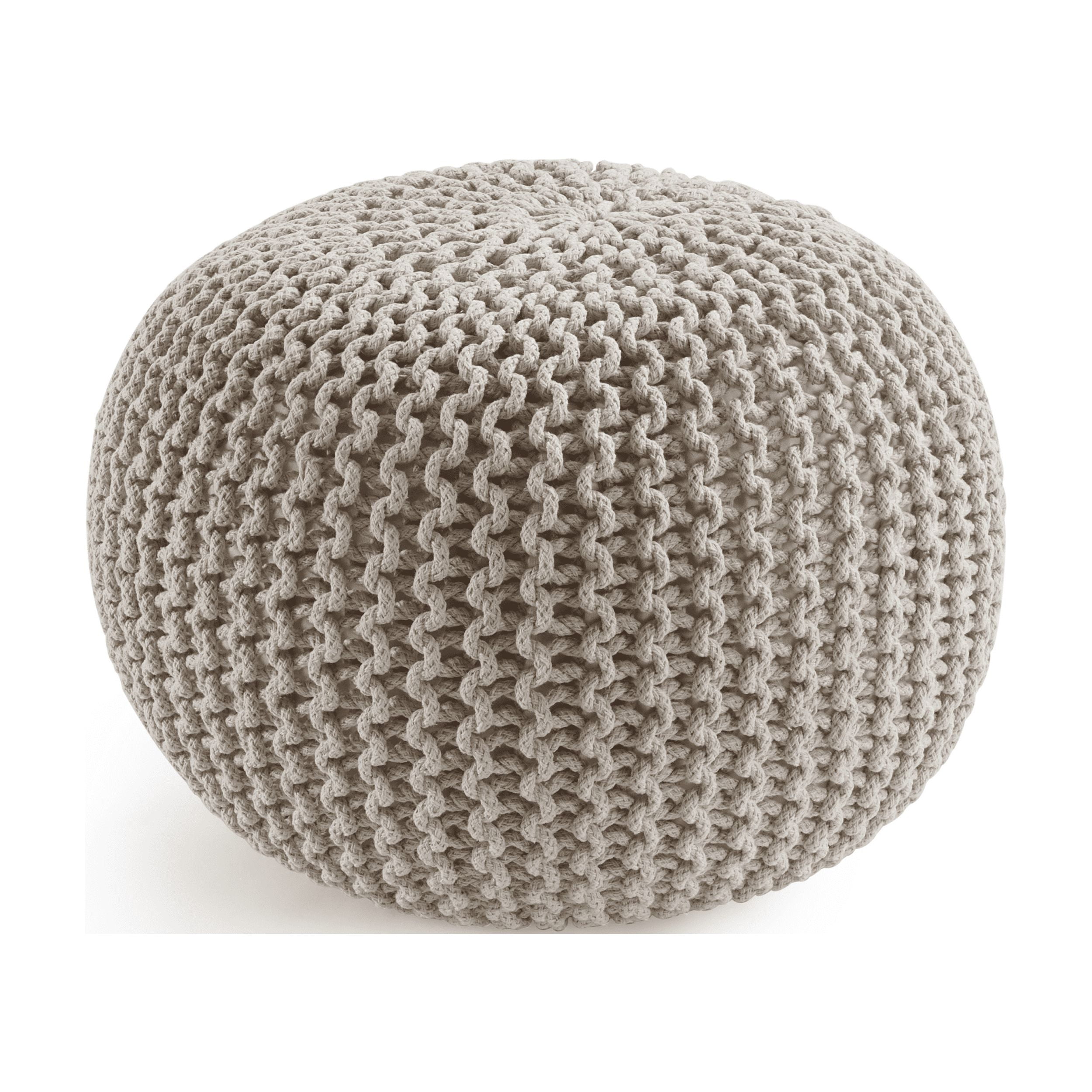 Chero Distressed Diamond 22" Square Pouf Ottoman Ivory and Pink ...