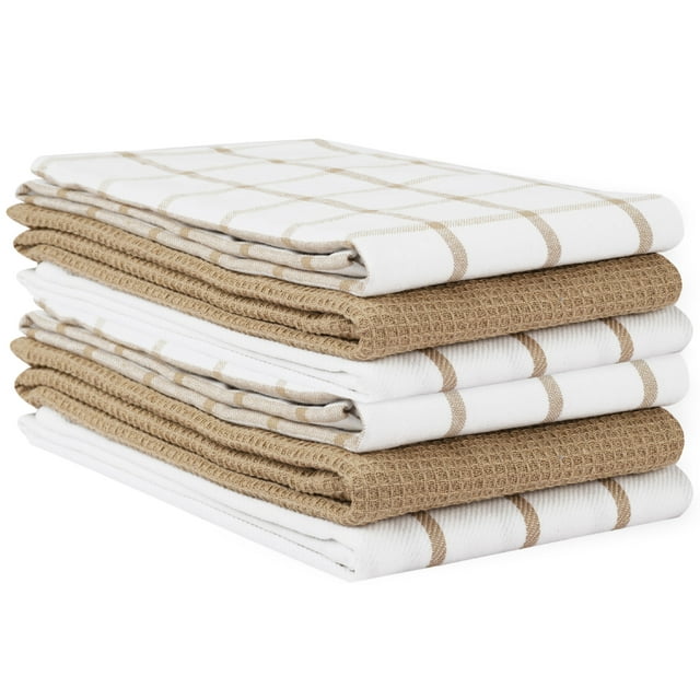 "Casa Platino 100% Natural Cotton Kitchen Towels Set – Premium Flour ...