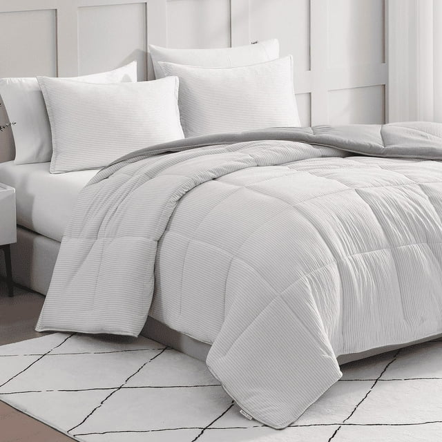 Casa Platino Queen Comforter Set 3 Piece – Duvet Insert Queen- Soft ...
