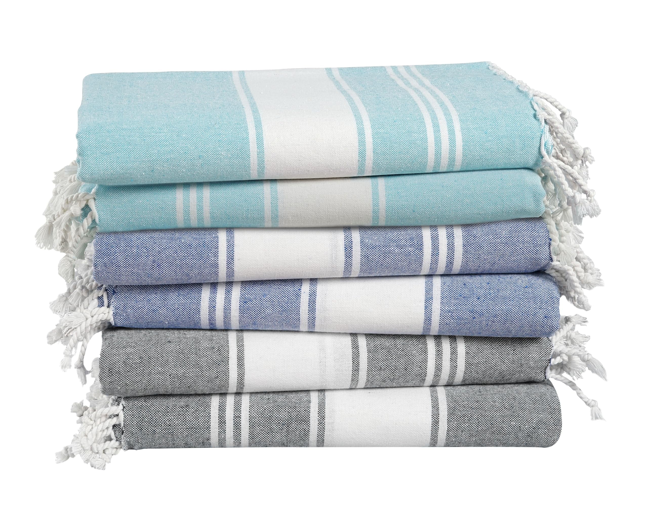 Casa Platino Turkish Beach Towels 6 Pack, Extra Large Cotton Beach ...