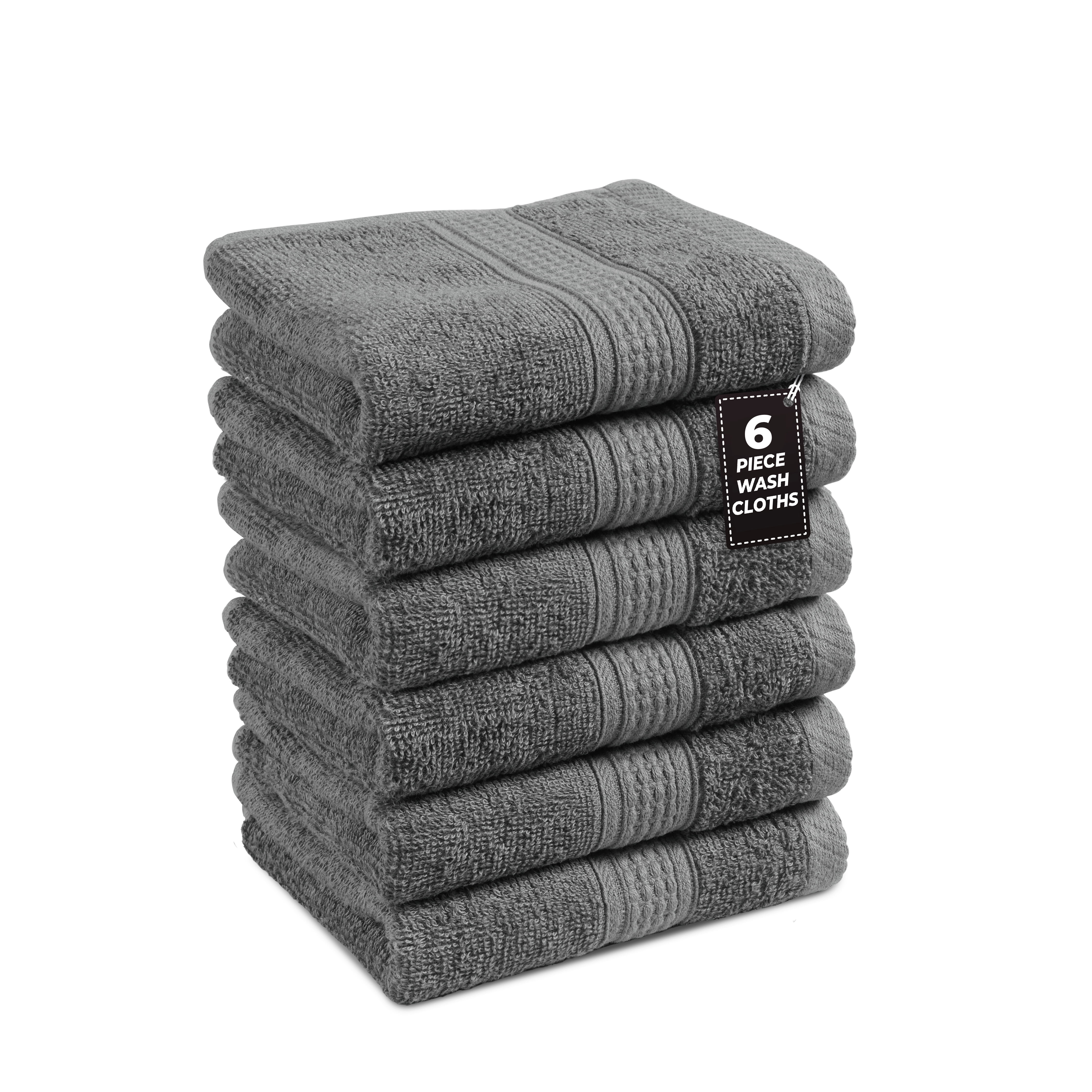 Casa Platino Washcloths 6 Pack, 100% Cotton Quick Dry, Soft, Face ...
