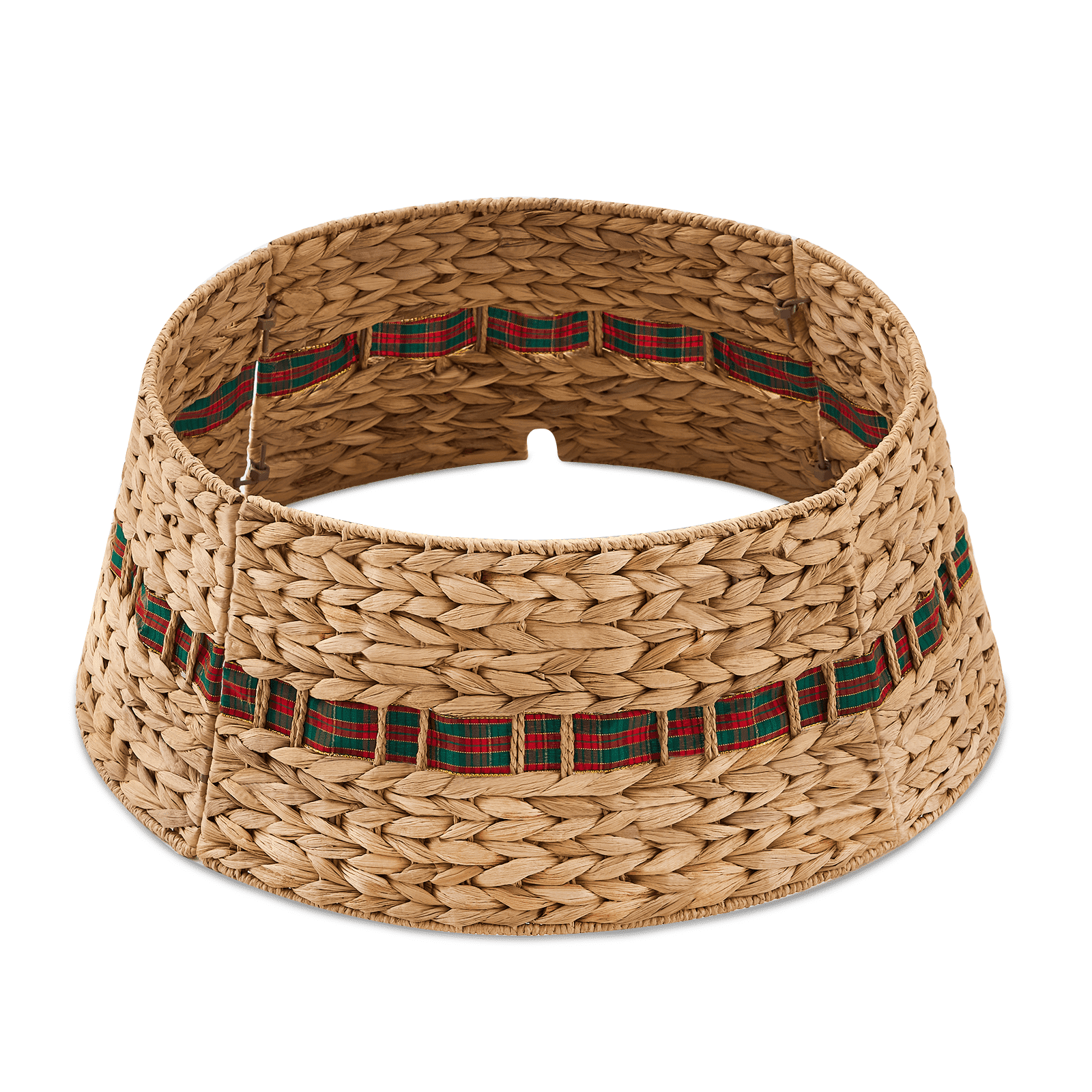 Casa Pura Furniture 24" Round Hand Woven Christmas Tree Skirt, Natural ...