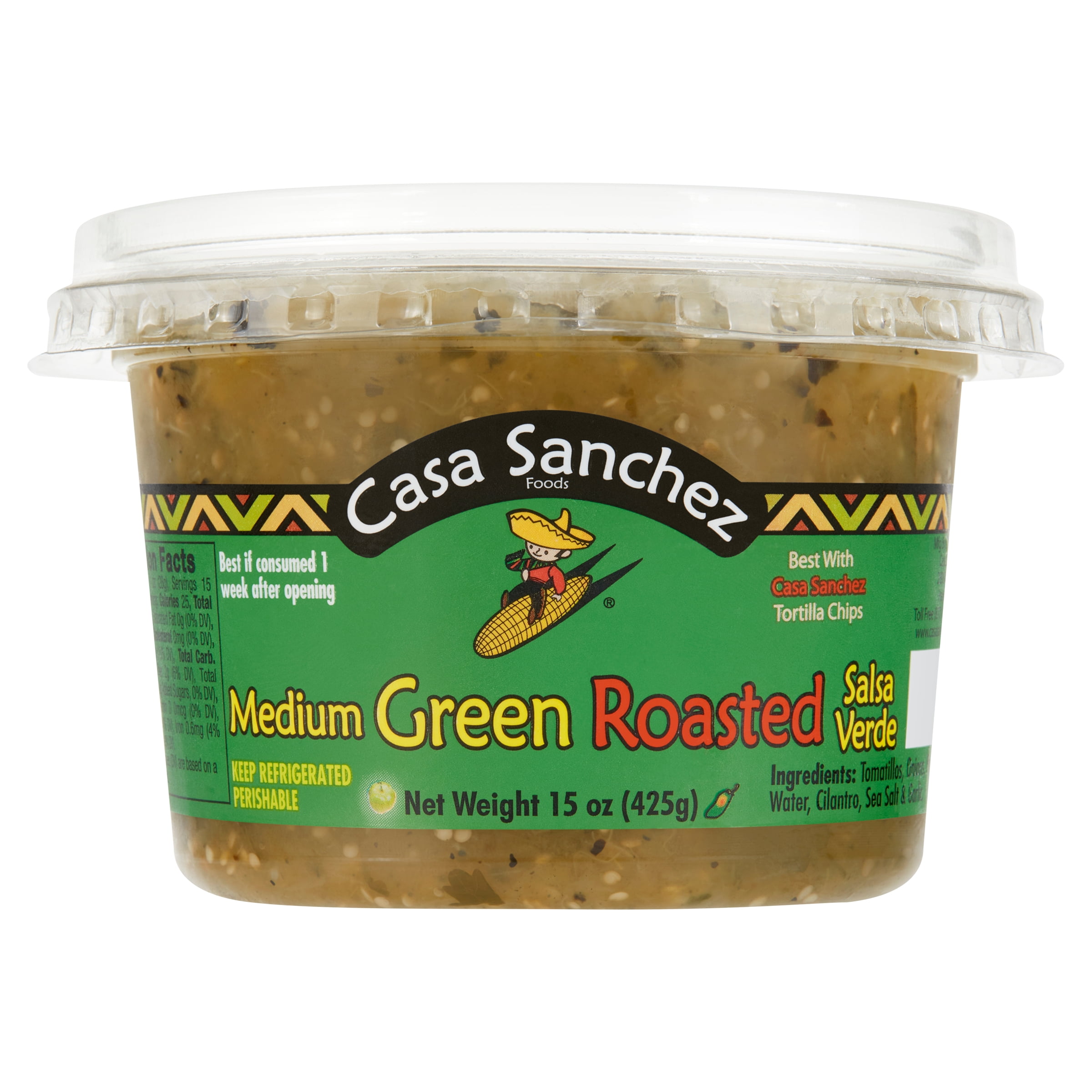 Fresh Produce Refrigerated Roasted Salsa Verde 15oz Tub with Tomatoes ...