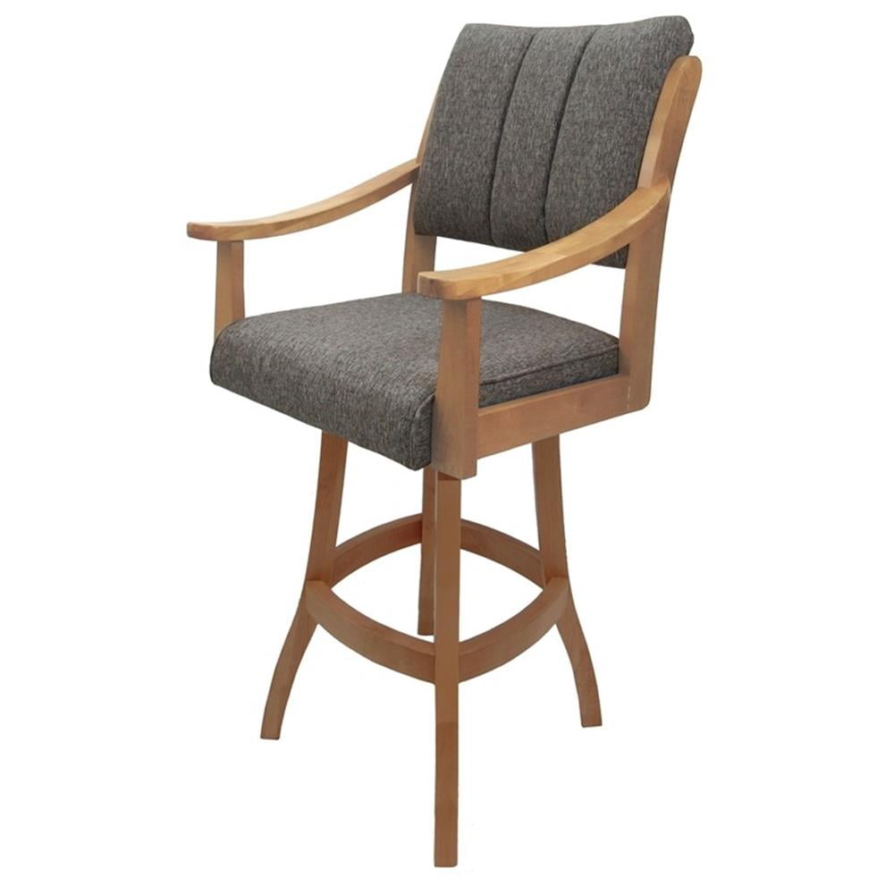 Casa Solid Wood Extra Tall 34" Bar Stool - Mojave Grey - Natural ...