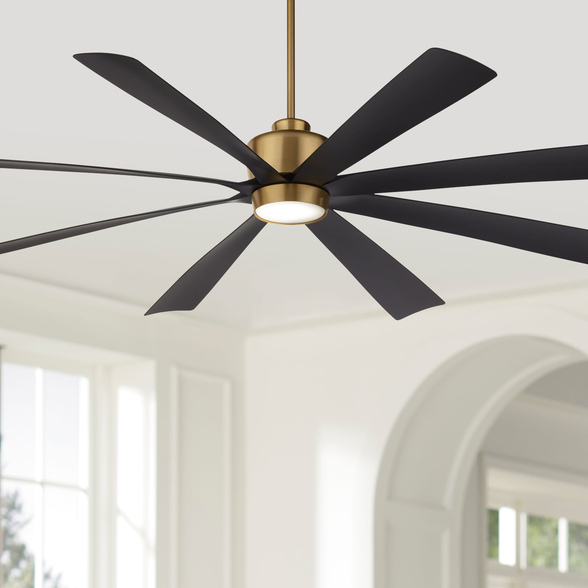Casa Vieja 72" Grande Large Modern Indoor Ceiling Fan 8 Blade LED Light ...