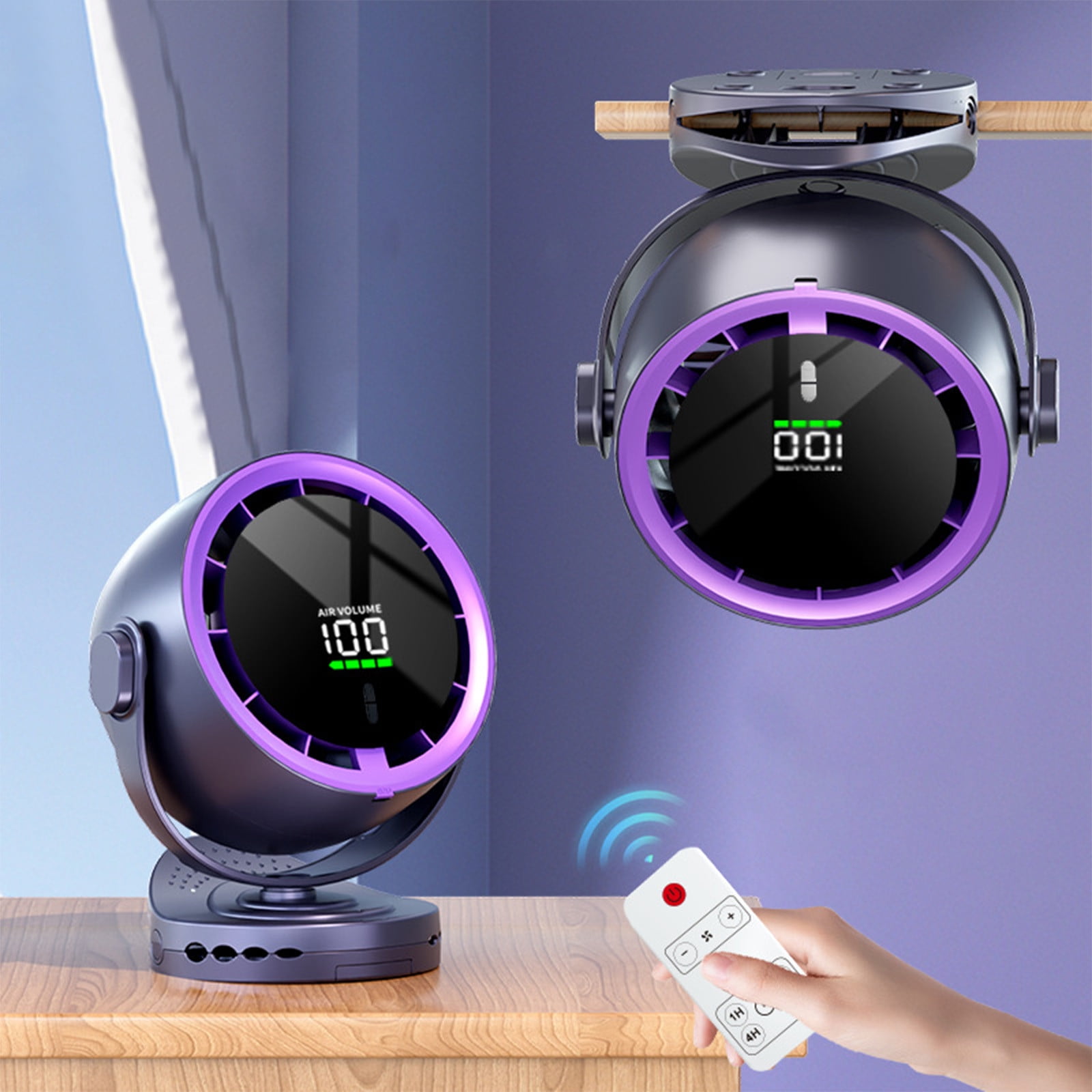 CasaChic 100-Speed 720° Rotation Clip On Fan - 4000mAh Rechargeable ...