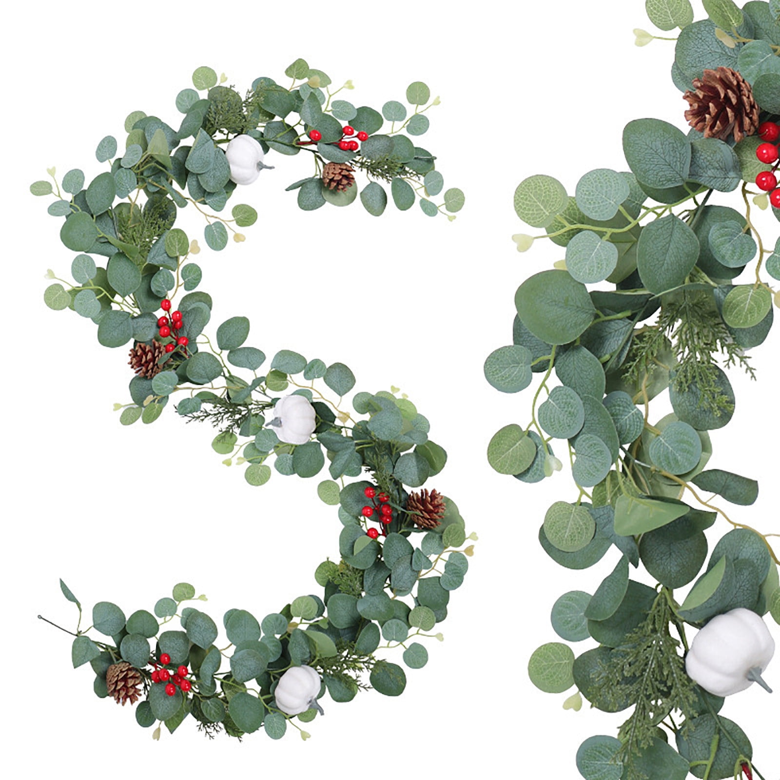 CasaChic 1pc Indoor Decoration False Vines, Christmas Simulation Green ...