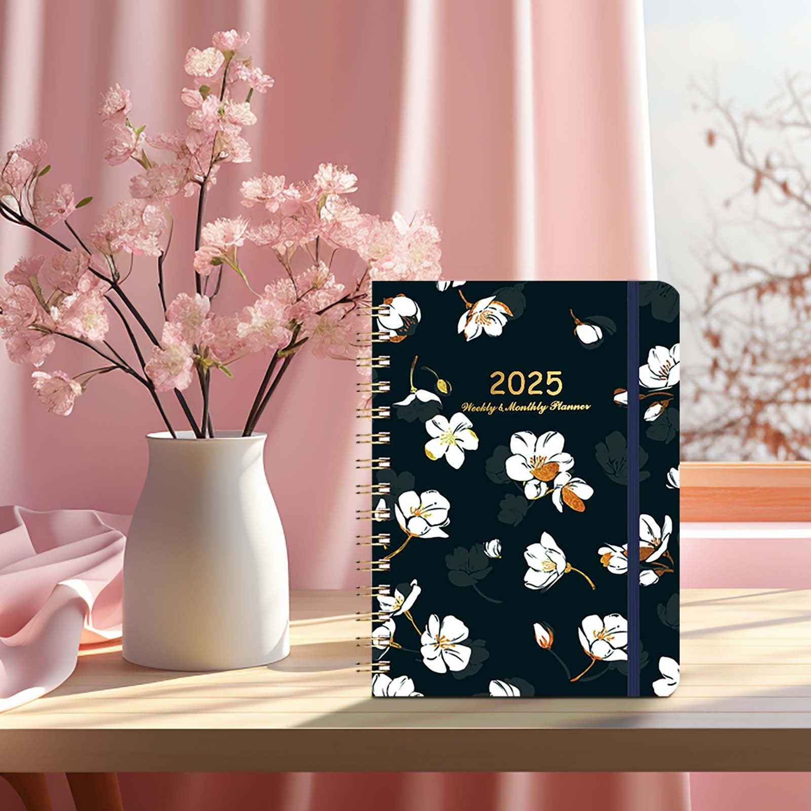 CasaChic 2025 A5 Coil Weekly Planner, Flat Lay Notebook with Portable ...