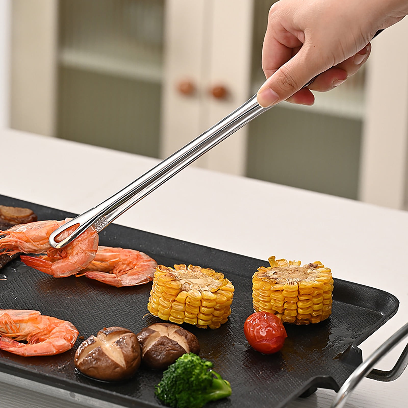 CasaChic 304 Stainless Steel Compact Food Tongs for Home Roast, Steak ...