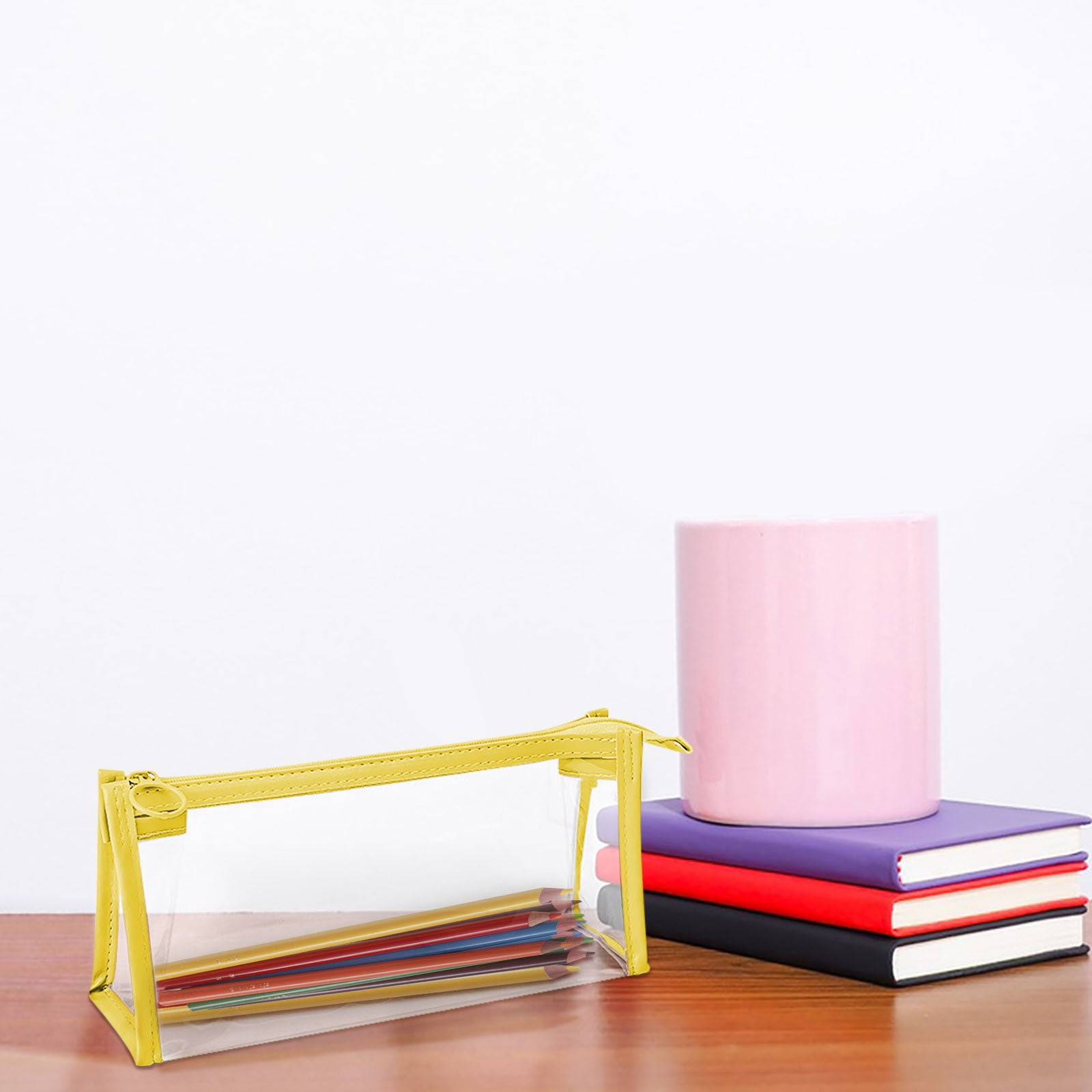 CasaChic Double-Layer Transparent Triangular Pencil Bag - Large ...